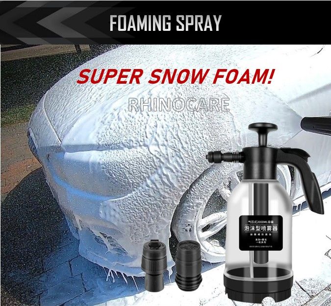 2000ML Car Wash Snow Foam Spray Bottle High Pressure Spray Gun Manual ...
