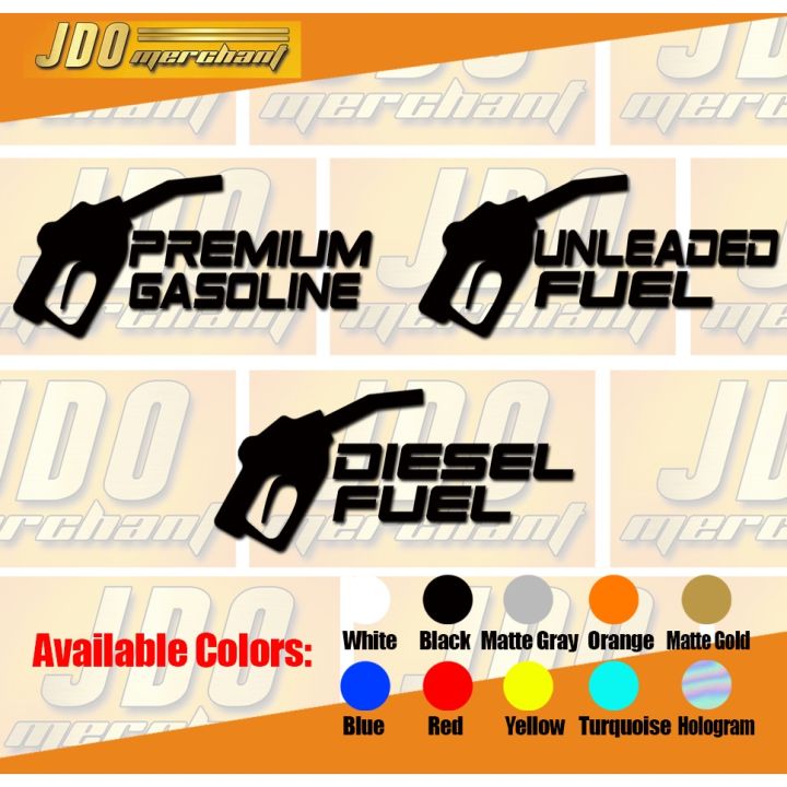 Car Gas tank DIESEL , UNLEADED, GASOLINE sticker | Lazada PH