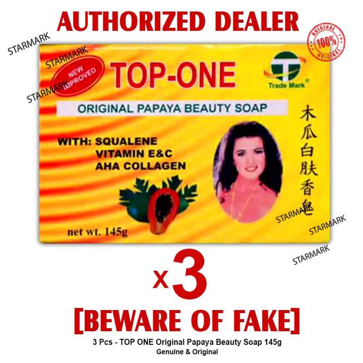 TOP ONE Soap Soaps Papaya TOPONE Papaya Beauty Soap Soaps TOP-ONE 145g ...