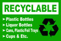 SIGN RECYCLABLE NON-RECYCLABLE BIODEGRADABLE 7.5X11 INCHES SIGNAGE PVC ...