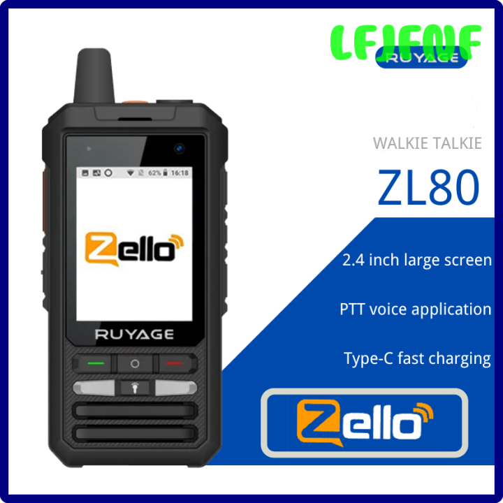 LFJFNF Ruyage Zl80 Walkie Talkie Phone Zello App 4G Network 100 Miles ...