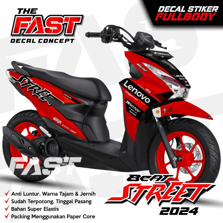 Decal Fullbody Racing BeAT STREET - Warna Merah/Hitam/Hitam Matte/Blue ...