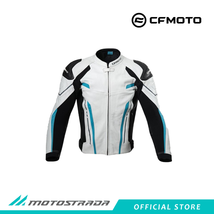CFMOTO WHITE RIDING LEATHER JACKET | Lazada PH