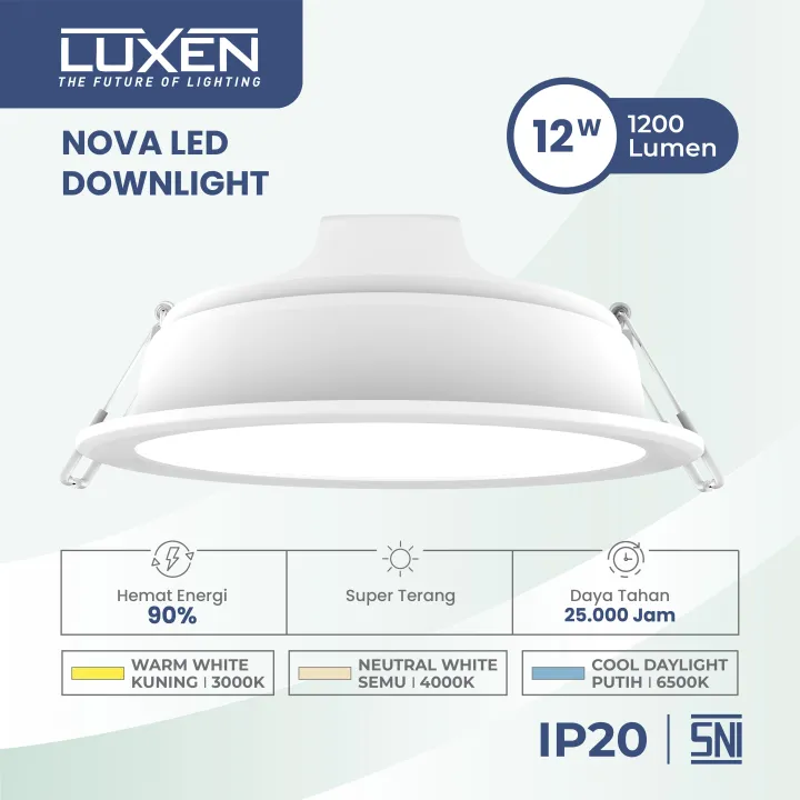 Luxen LED Downlight Nova Series 12 Watt | Lazada Indonesia