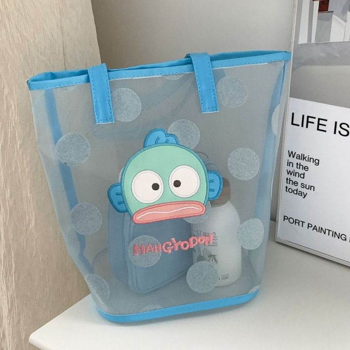 CHENEA กระเป๋าชายหาดถุง สำหรับนักเรียน หมีสตรอเบอร์รี่ ถุงช้อปปิ้งถุง ...