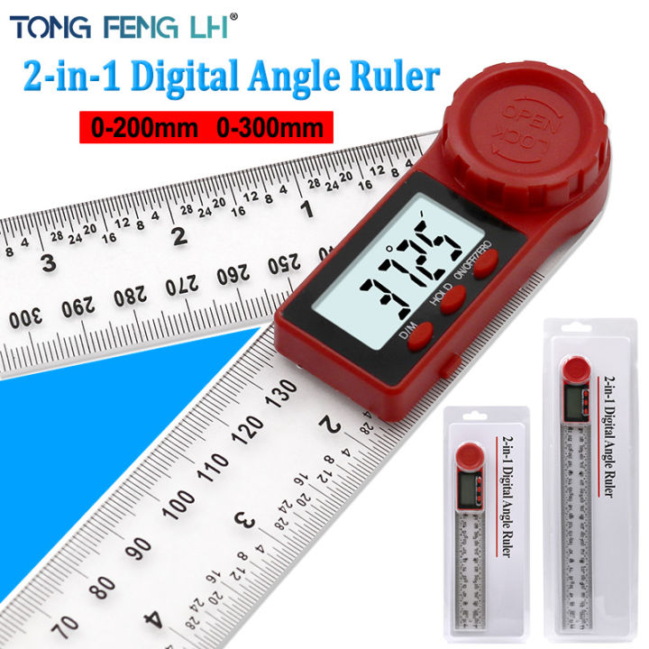 0-200Mm 0-300Mm Digital Meter Angle Inclinometer Angle Digital Ruler ...