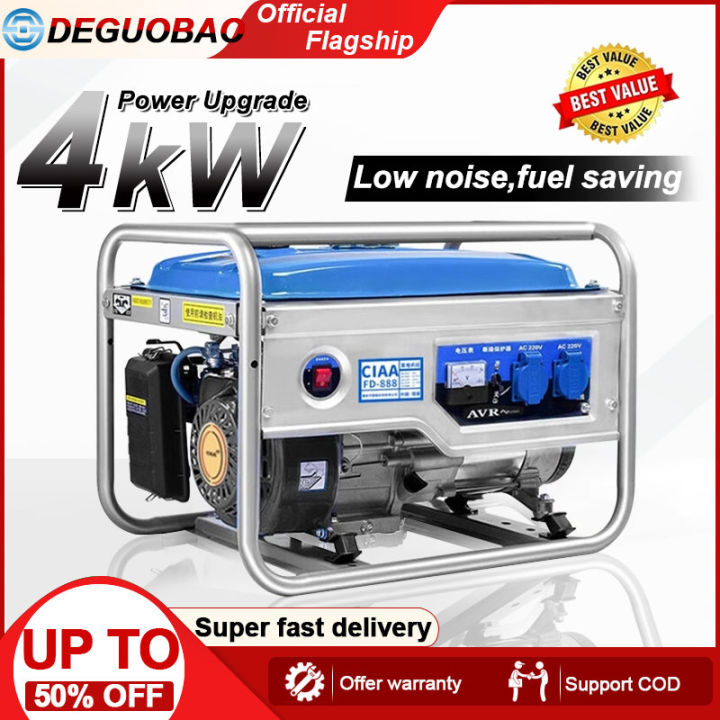 Gasoline Generator 4000W Gasoline Generator Household Portable ...