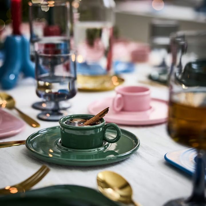 ( พร้อมส่ง ) Ikea Korea VINTERFINT Cup Set 7cl. ชุดแก้วพร้อมจานรองแก้ว ...