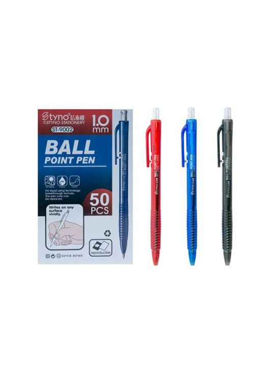 Styno ST-9002 Ball Pen 1.0mm - Black / Blue / Red / Pen sedap / Pen ...
