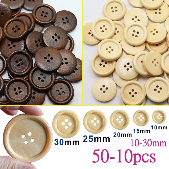 Natural Wood Buttons Natural Wooden Buttons for Sewing Children Sweater ...