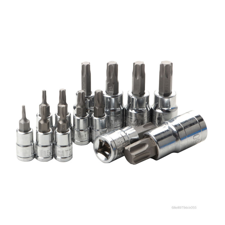13-Piece Torx Hex Bit Socket Set With Torx And Hex Bits For Home Repair ...