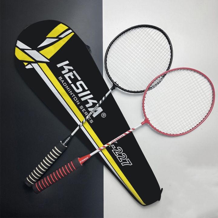 Professional Badminton Racket Set with 2-Pcs Training Equipment for ...