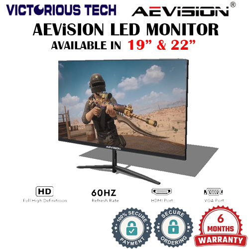 AeViSION Frameless FHD Monitor: Ideal for Computer and CCTV Displays ...