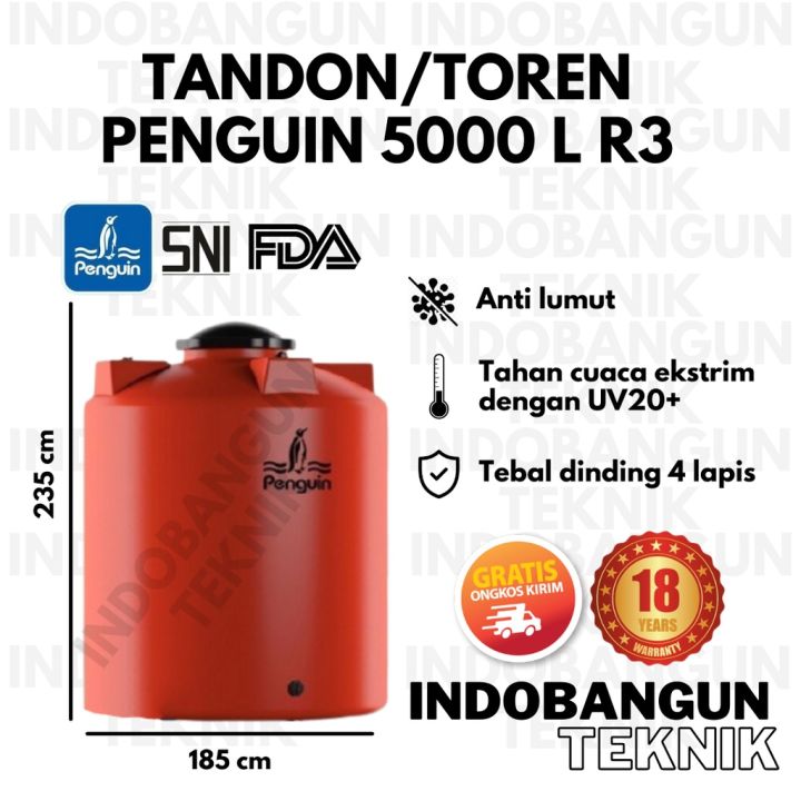Toren Air Tangki Air Tandon Air Penguin TB500 (5100 Liter 5000 Liter ...