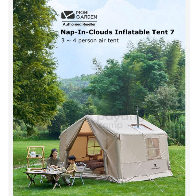 MOBI GARDEN Nap-In-Clouds Inflatable Tent cloud 7 4 person Air Tent ...