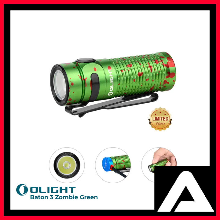 Olight Baton 3 - Zombie Green - Limited Edition - LED Flashlight ...