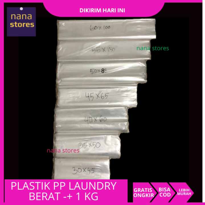 Plastik laundry, plastik loundry, plastik packing bening jenis PP tebal ...