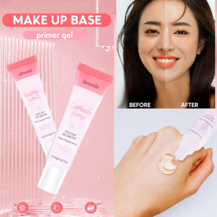 LAMEILA Makeup Primer Moisturizing Liquid Gel Material Clear and Oil ...