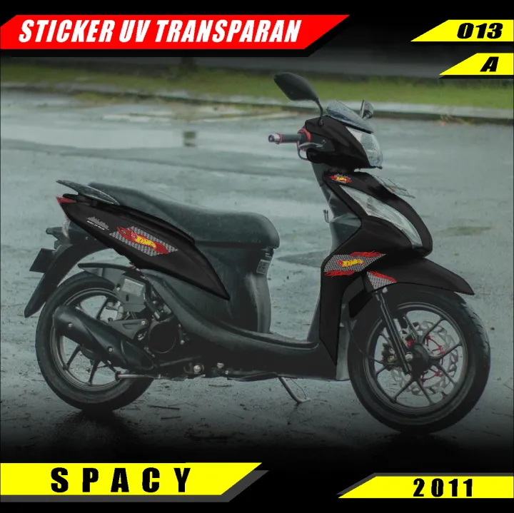 STRIPING HONDA SPACY TRANSPARAN UV DESAIN API FLAME SIMPEL VARIASI LIST ...
