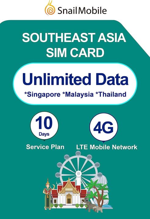 SM Singapore/Malaysia/Thailand Travel Sim Card 10-Day 6GB High Speed Data | Lazada Singapore