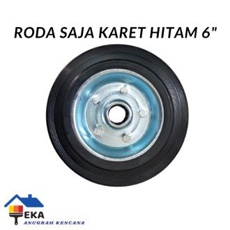 Roda Trolley 6" inch Wheel Only/Roda Karet/Roda Lori/ Roda Gerobak EAK ...