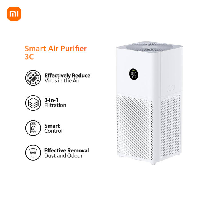 เครื่องฟอกอากาศ Xiaomi Mi 3C จอแสดงผล LED ดิจิตอล | Lazada.co.th