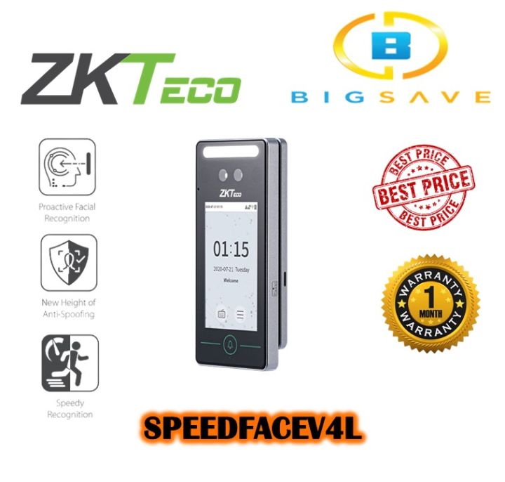 ZKTECO SPEEDFACEV4L LINUX-BASED HYBRID-BIOMETRIC ACCESS CONTROL &TIME AND ATTENDANCE TERMINAL ...