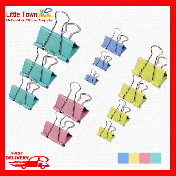 All sizes : Binder Clips Metal Assorted Colored Paper Clips BInding ...