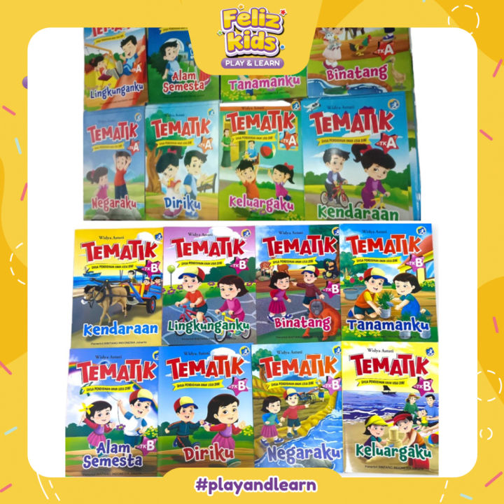 [FELIZKIDS] [BK55] Buku Tematik Untuk Pendidikan Anak Usia Dini TK A B PAUD | Lazada Indonesia
