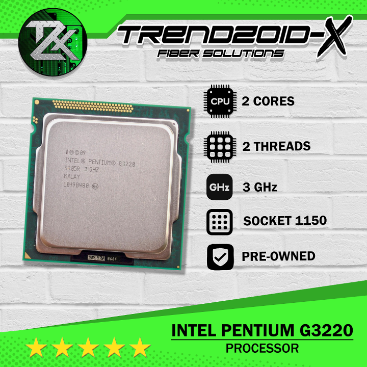 Intel Pentium G3220 3.00 GHz 3 MB Intel® Smart Cache Processor ...