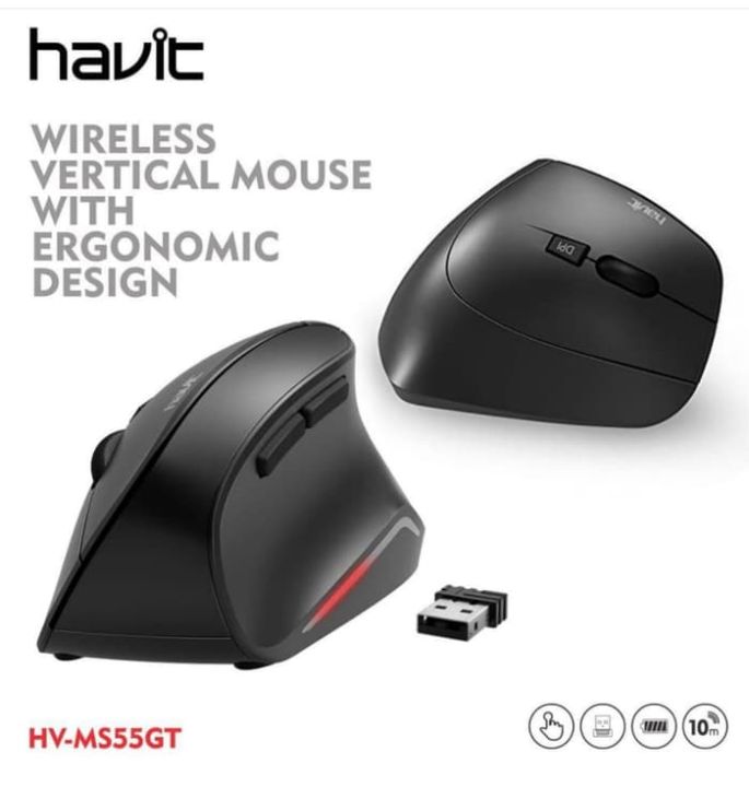 Mouse Wireless Vertical Havit HV-MS55GT | Lazada Indonesia