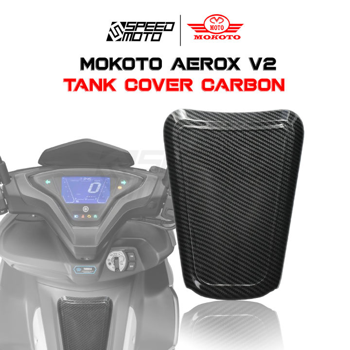 AEROX V2 GAS FUEL TANK COVER C-8212 GLOSSY CARBON FOR AEROX 155 V2 ...