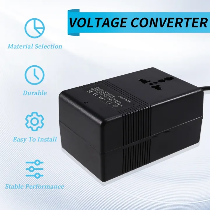 300W Dual Function Voltage Transformer, Converts 220V to 110V and 110V ...