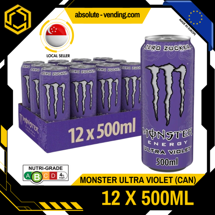 MONSTER ENERGY ULTRA VIOLET EUROPE 500ML X 12 (CAN) | Lazada Singapore