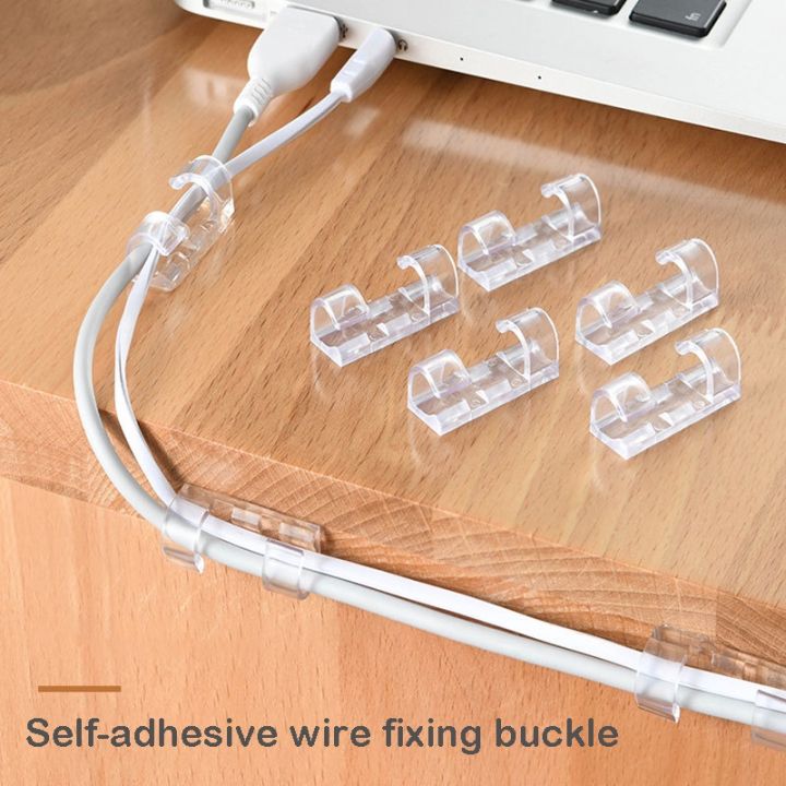 20 PCS Cable Manager Clip Cable Management Desktop Wire Manager Data ...