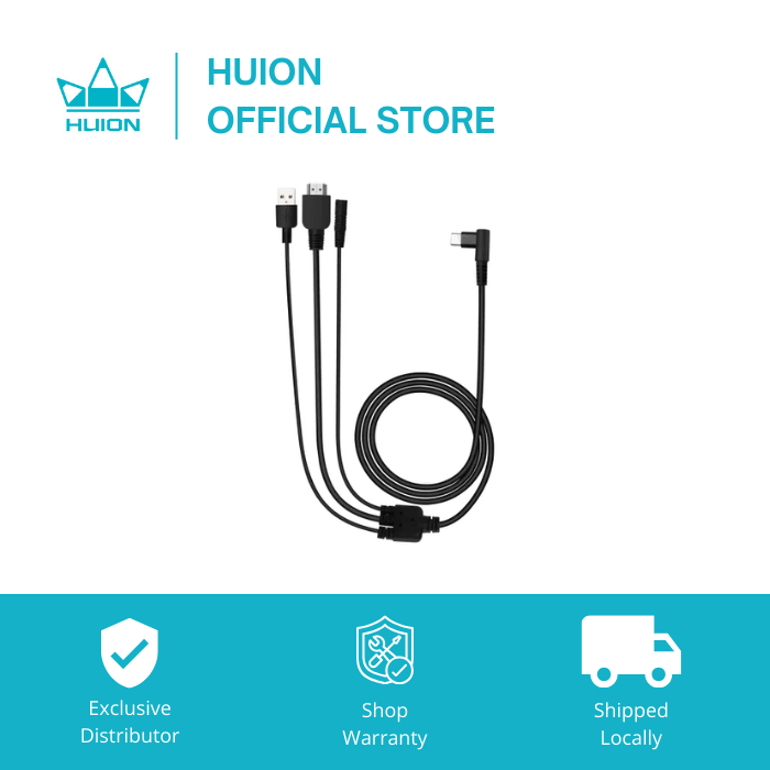 3-in-1 Cable CB01 Compatible with Kamvas Pro 12, Kamvas Pro 13, Kamvas ...