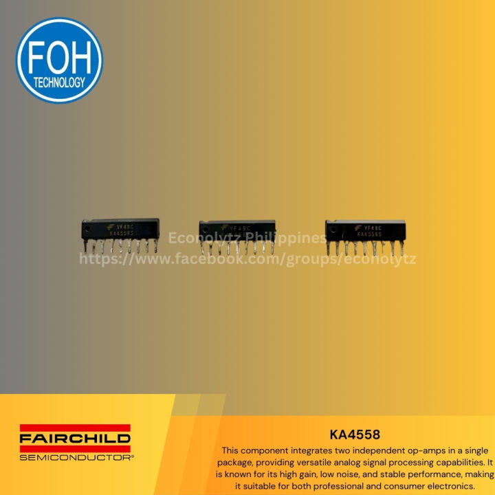 1PC ORIGINAL FAIRCHILD KA4558 (SIP-9) MONOLITHIC DUAL OPERATIONAL ...