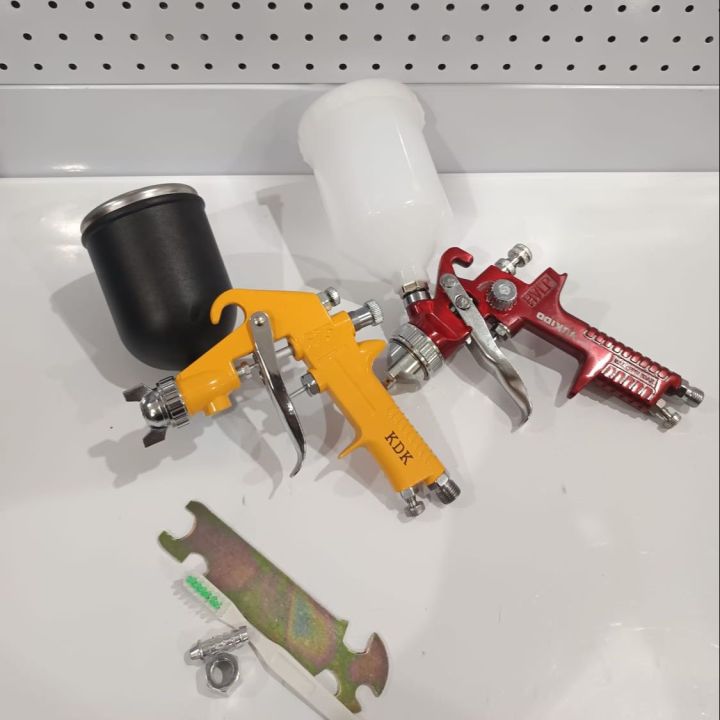 Spray Gun Alat Semprot Cat Air Brush Auarita Gravity HVLP Nozzle 1.4mm ...