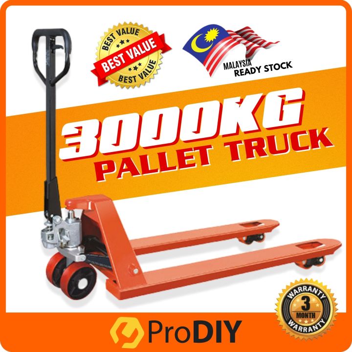 3000kg / 3 Ton Heavy Duty Hydraulic Forklift Hand Jack Pallet Trolley ...