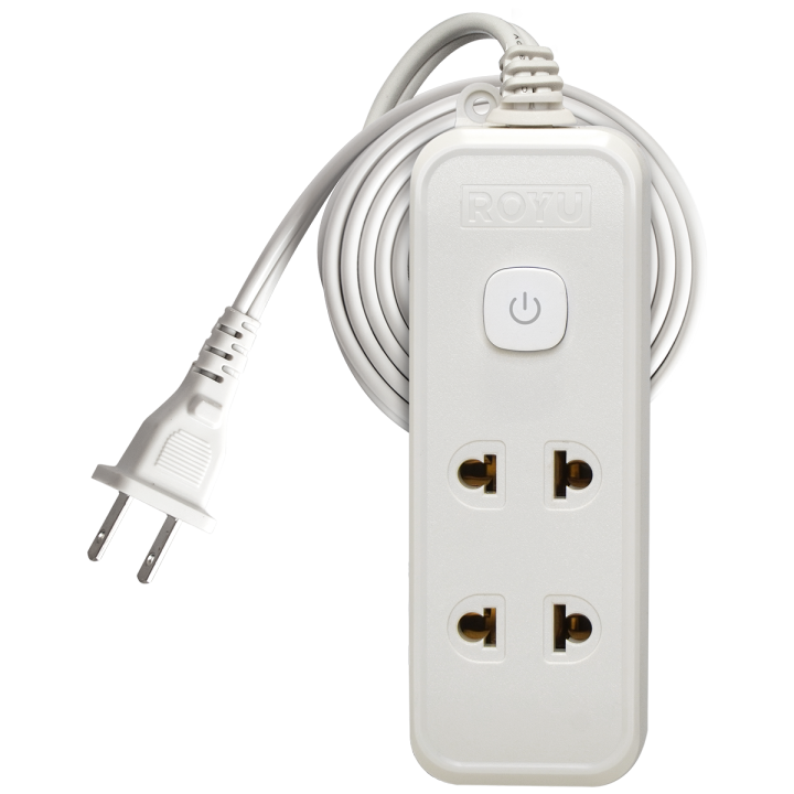 ROYU 2+1 GANG Extension Cord with Push Button Switch (6M Extension ...