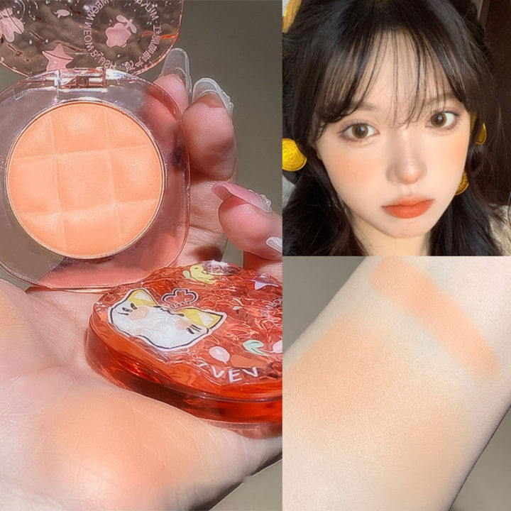 New 6 Color Blush Makeup Palette Peach Pink Orange Red Rouge Eyeshadow ...