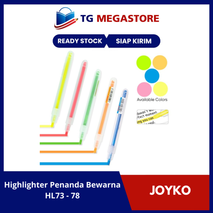 Highlighter Penanda Berwarna Joyko HL73-78 | Lazada Indonesia