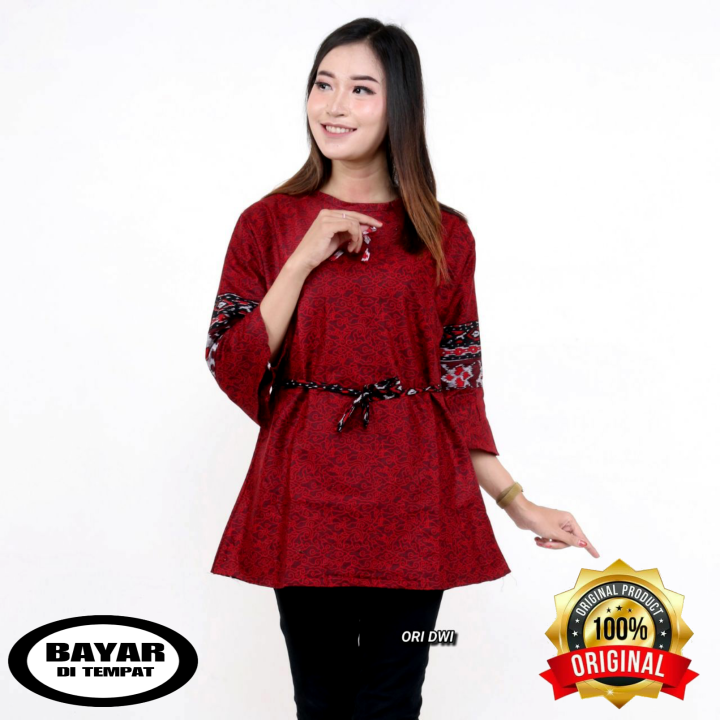 Atasan Batik terbaru motif Mega Merah | Lazada Indonesia