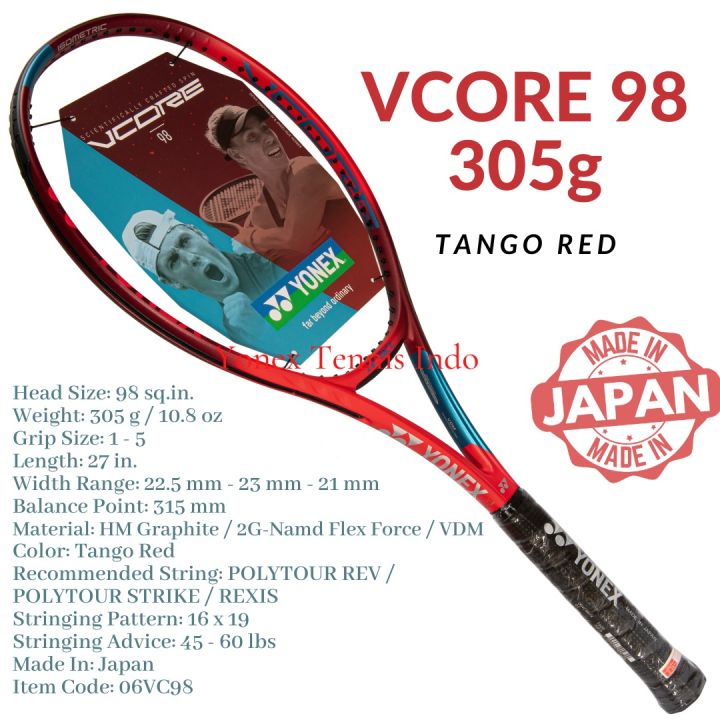 Yonex VCORE 98 305 gram Tango red - racket tennis | Lazada Indonesia