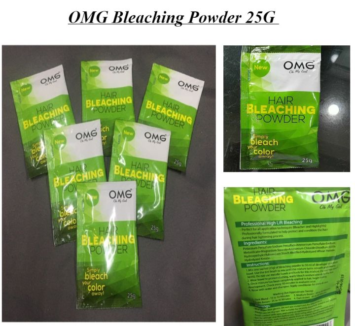 OMG Bleaching Powder 25g Sachet hair treatment | Lazada PH