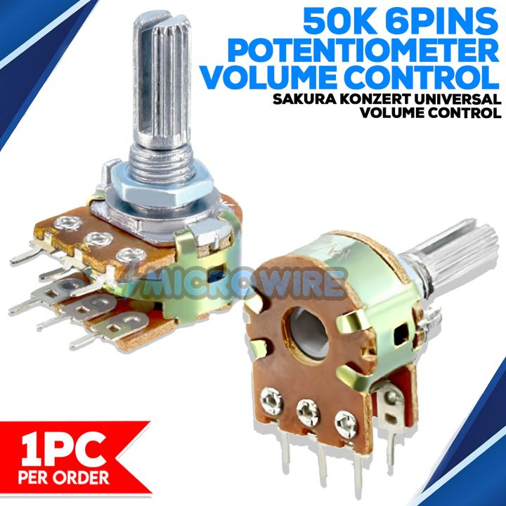 Potentiometer 50k 6pins Stereo Universal Volume Control | Lazada PH