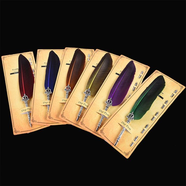 USEFUL TOOL English Vintage Oblique Gift Set Dip Font Writing Chancery ...