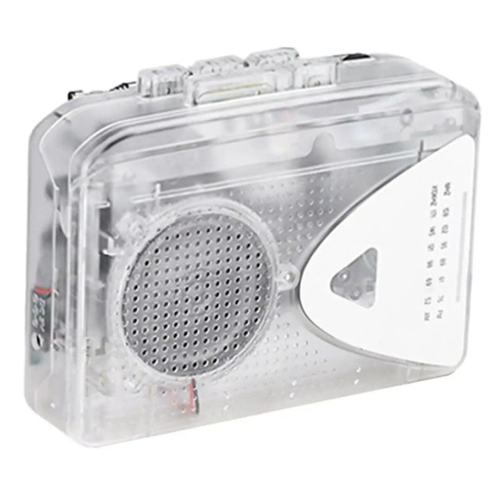 Tape Player Transparent Cassette Machine FM/AM Radio External Speaker ...