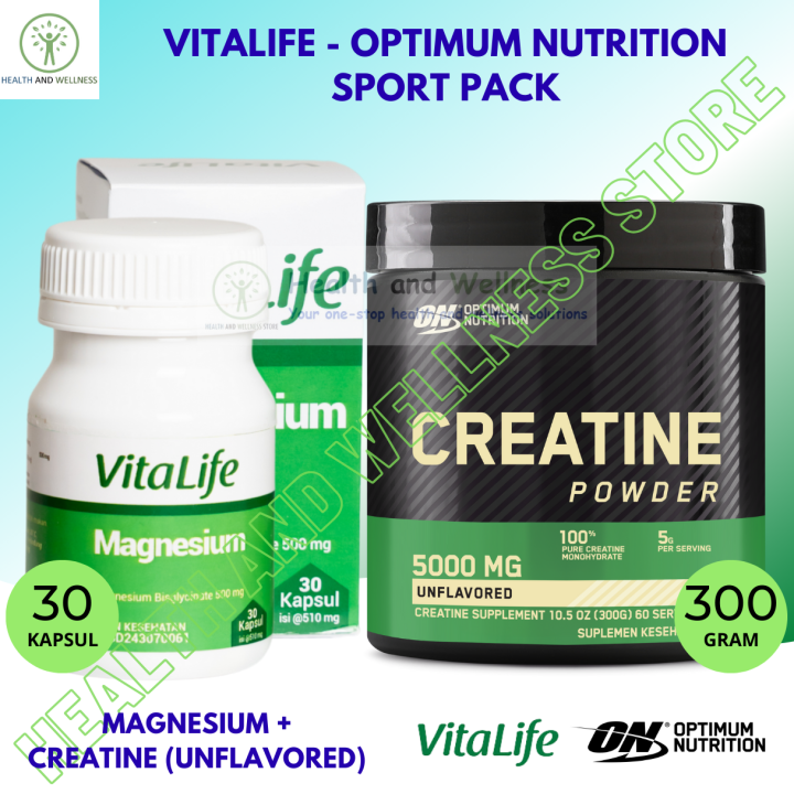 VITALIFE MAGNESIUM BISGLYCINATE KAPSUL DAN OPTIMUM NUTRITION CREATINE ...