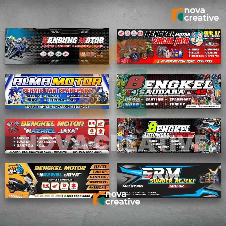 Cetak Banner Bengkel Motor Dan Tune UP Banner Custom Free Desain ...